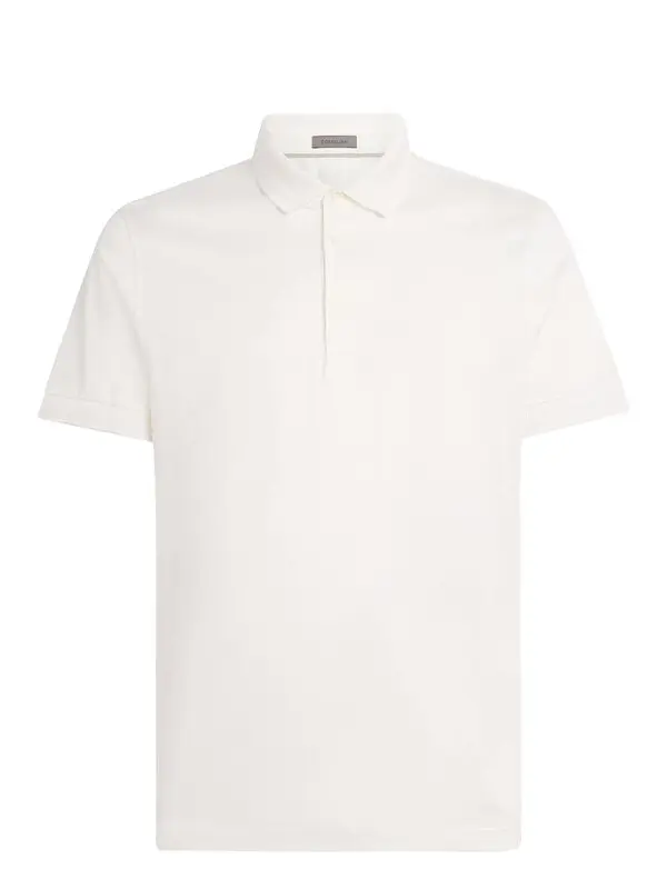 Corneliani Cotton Jersey Polo Shirt - White