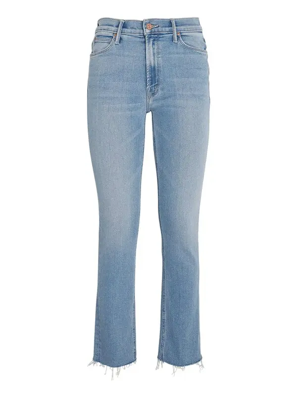 MOTHER The Dazzler Ankle Fray Jeans - Blue