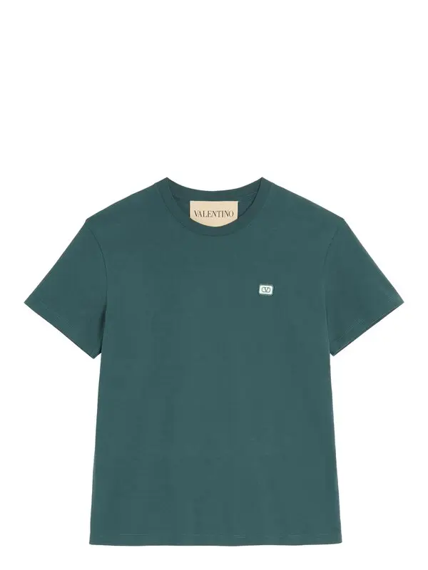 Valentino Garavani Cotton Vlogo T-shirt - Green