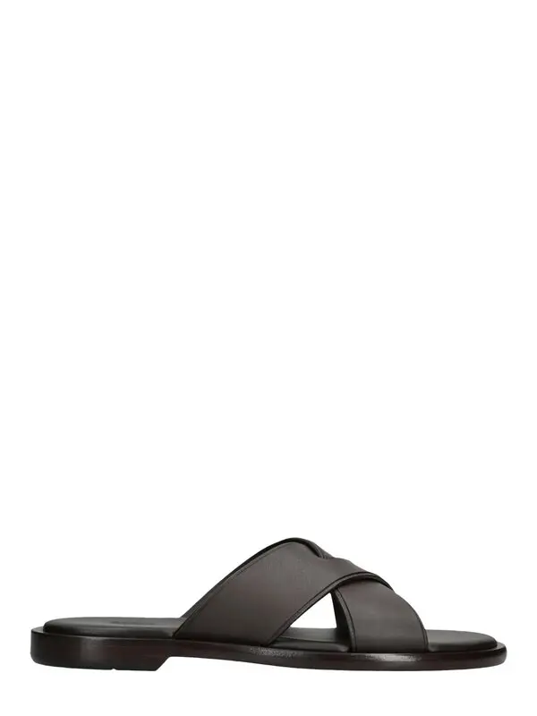 Zegna Leather Sandals - Brown