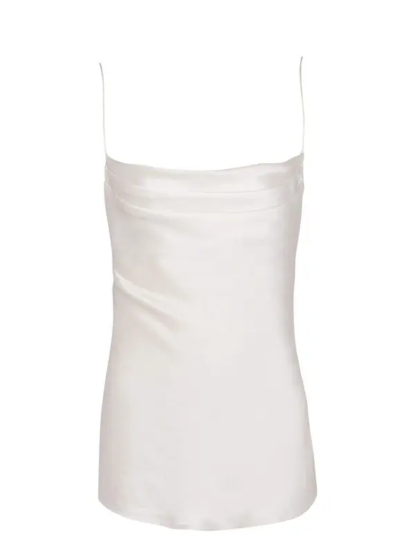 Balmain Silk Draped Top - White