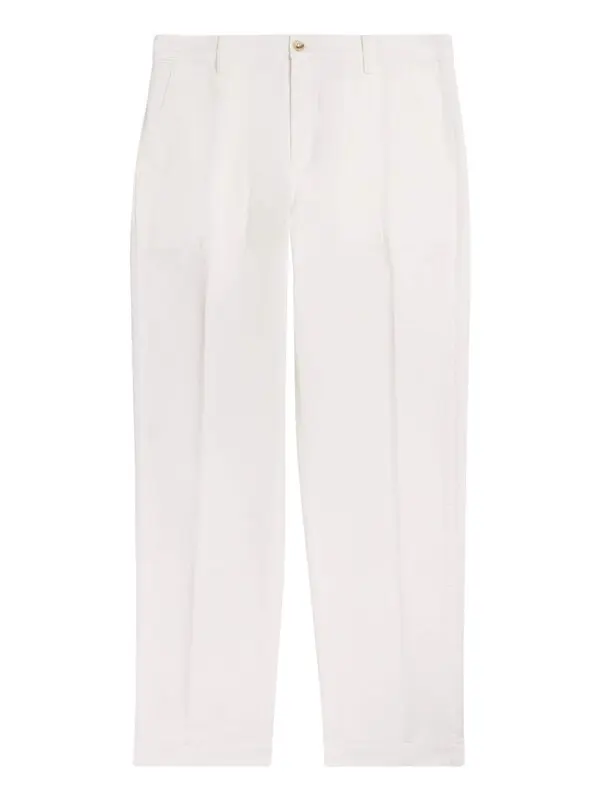 Canali Stretch-cotton-cashmere Chinos - White