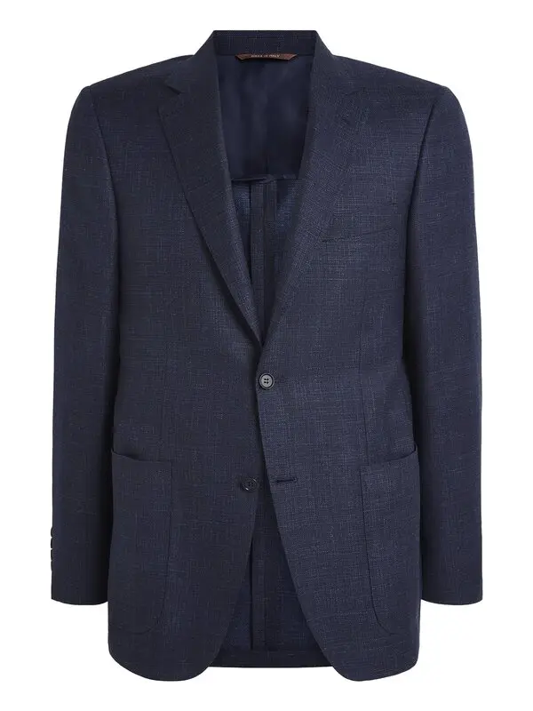 Canali Wool-blend Blazer - Navy