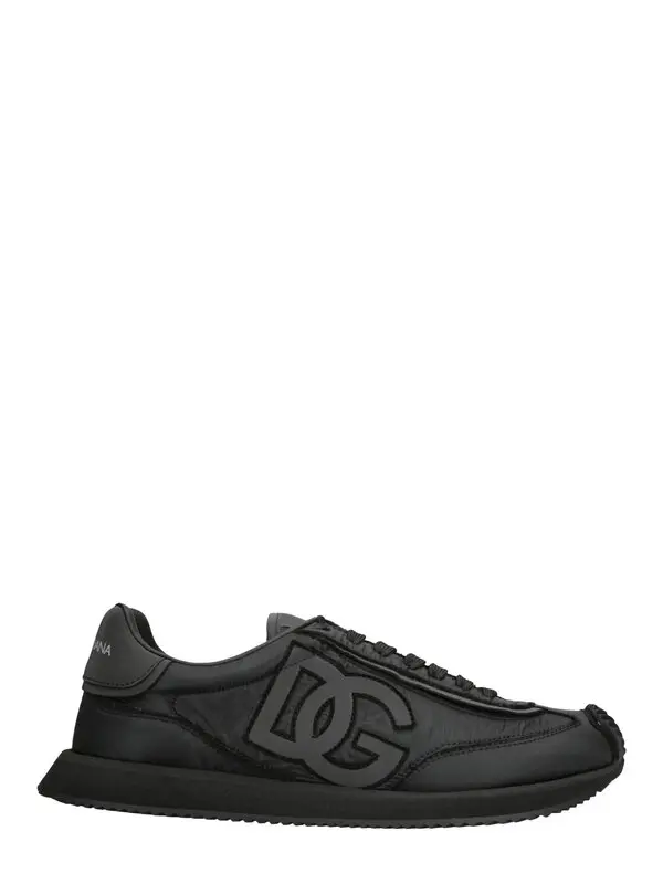 Dolce & Gabbana Leather Portofino Sneakers - Black