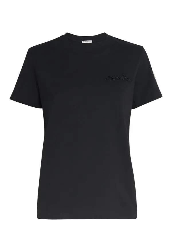 Moncler Cotton Logo T-shirt - Black