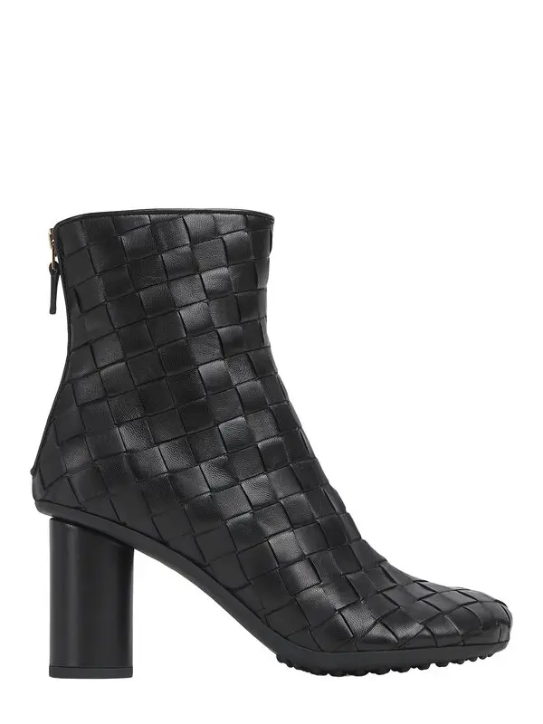 Bottega Veneta Leather Atomic Ankle Boots 75 - Black