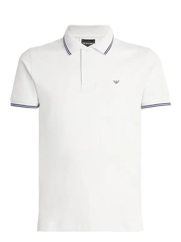 Emporio Armani Cotton Logo Polo Shirt - White