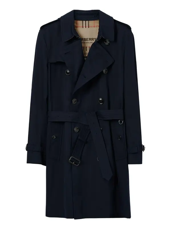 Burberry Mid-length Heritage Trench Coat - Blue