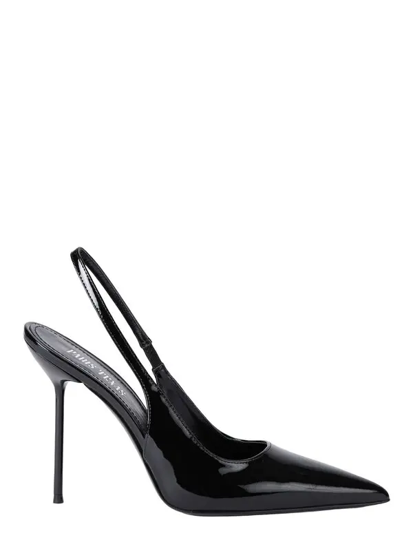 Paris Texas Patent Leather Lidia Slingback Pumps 105 - Black
