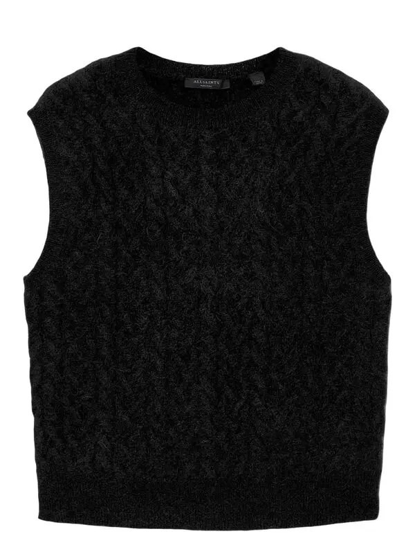 ALLSAINTS Alpaca-blend Sirius Sweater Vest - Black