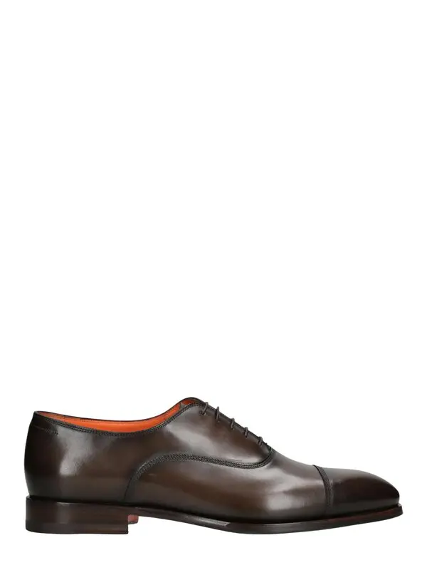Santoni Leather Adrian Blake Oxford Shoes - Brown