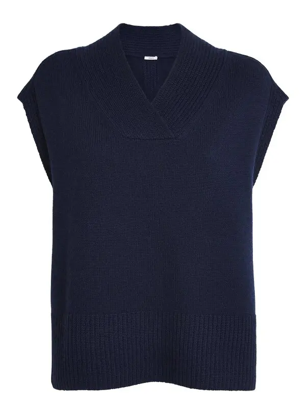 JOSEPH Cashmere Mena Sweater Vest - Blue