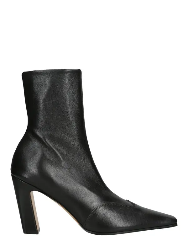 Khaite Leather Nevada Ankle Boots - Black