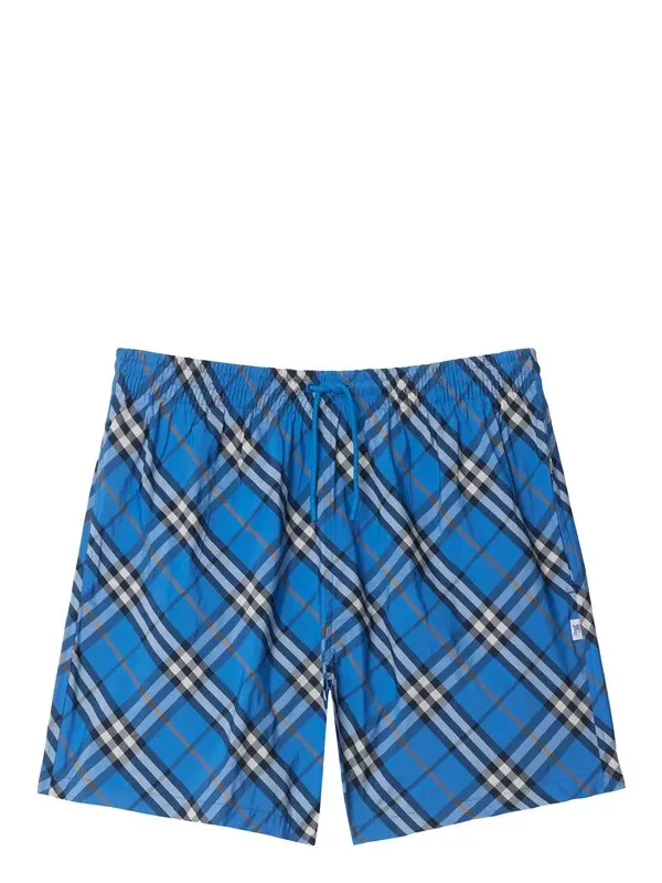 Burberry Check Swim Shorts - Blue