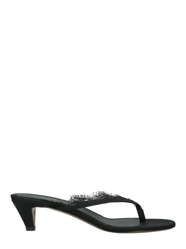 NEOUS Lace Trim Kalliope Sandals - Black