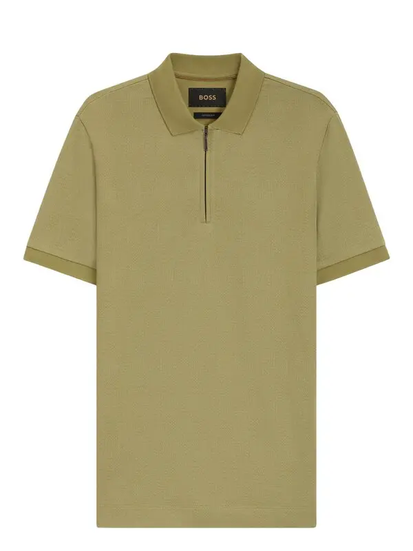 BOSS Cotton-silk Polo Shirt - Green