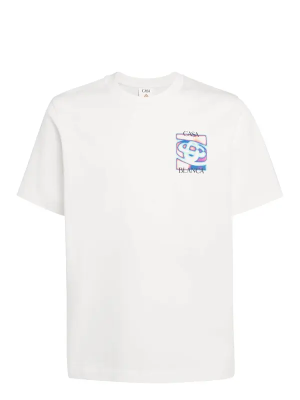 Casablanca Organic Cotton Heat Map Logo T-shirt - White