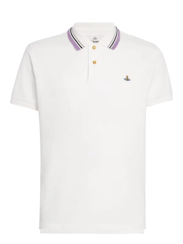 VIVIENNE WESTWOOD Cotton Orb Polo Shirt - White