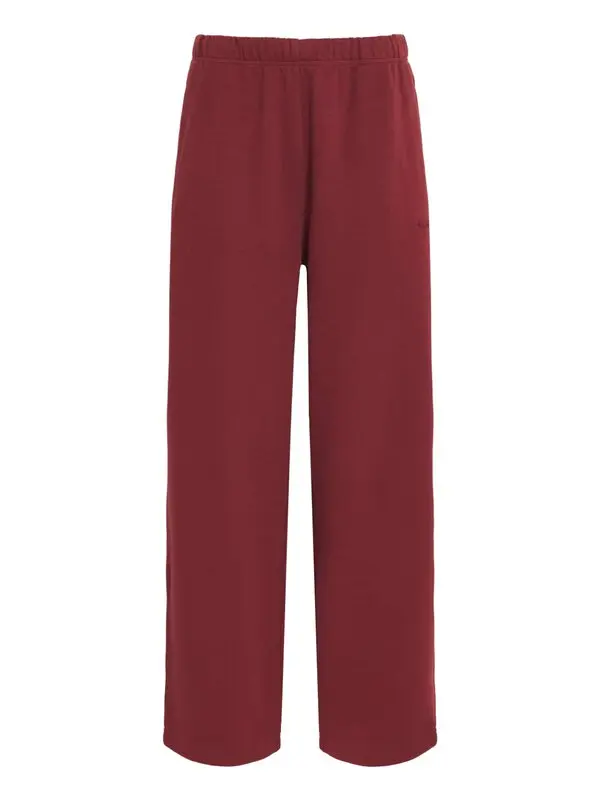 SKIMS Cotton-blend Fleece Straight Sweatpants - Burgundy