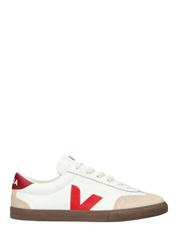 VEJA Leather Volley Sneakers - Red