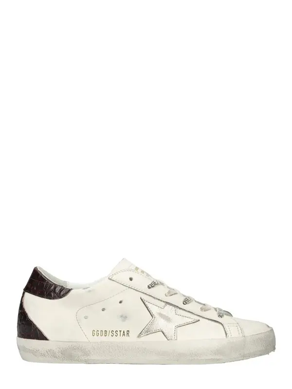 GOLDEN GOOSE Leather Super-star Sneakers - White