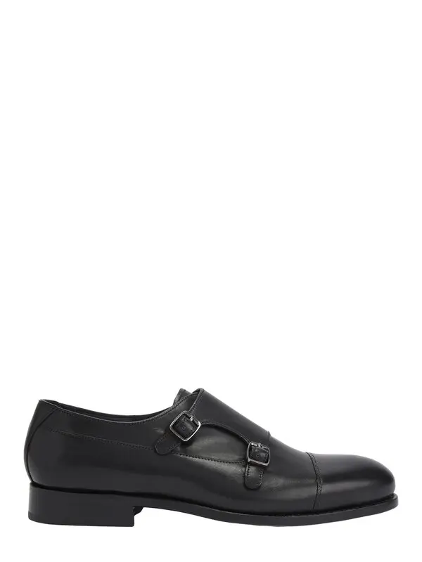 Kurt Geiger Leather Monk Shoes - Black
