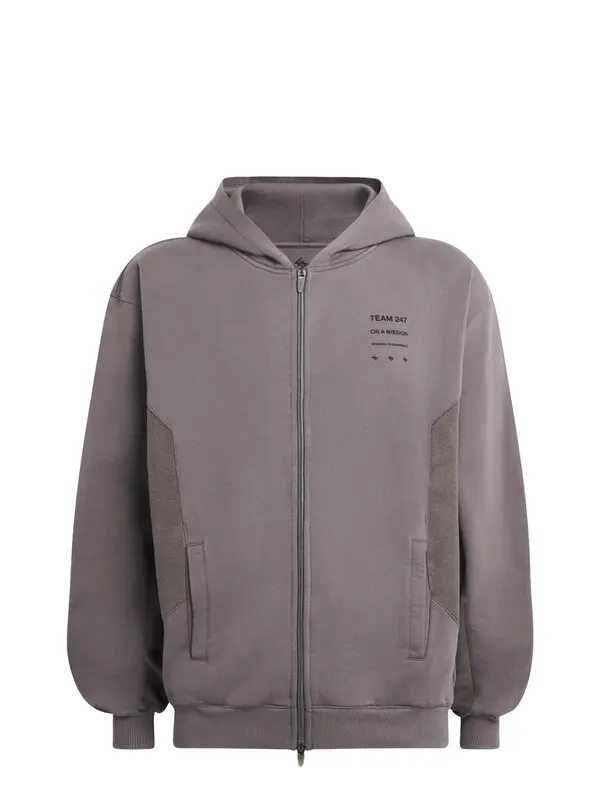 REPRESENT 247 Uprising Zip-up Hoodie - Grey