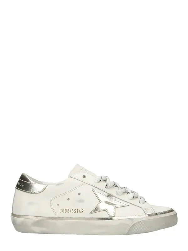 GOLDEN GOOSE Leather Super-star Sneakers - White