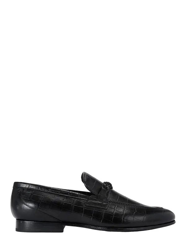 Kurt Geiger Croc-embossed Alton Loafers - Black