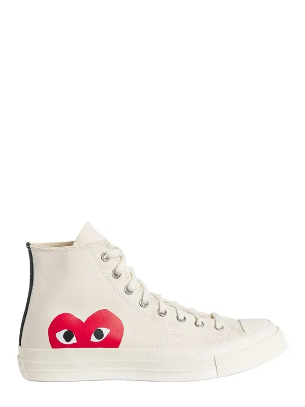 Play Comme Des Garcon X Converse Heart Chuck Taylor All Star '70 High-top Sneakers - White