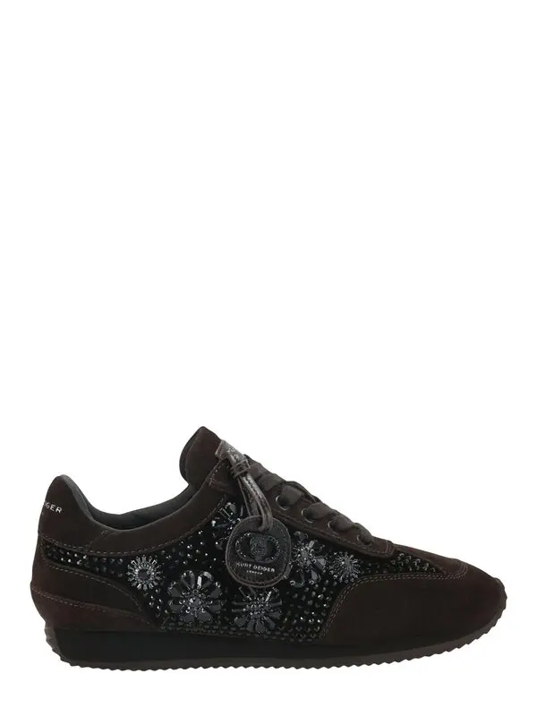 Kurt Geiger Suede Chelsea Sneakers With Embellishments - Brown