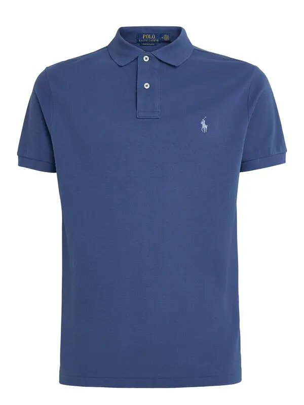 Polo Ralph Lauren Cotton Mesh Custom-fit Polo Shirt - Blue
