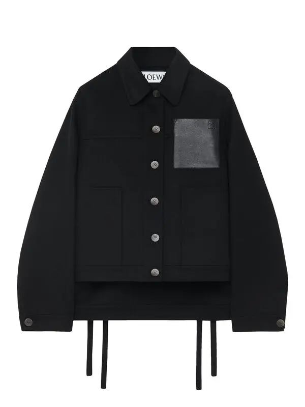 Loewe Wool-cashmere Workwear Jacket - Black