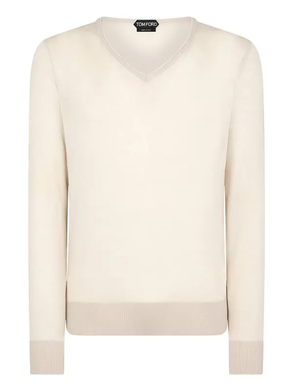 TOM FORD Silk-cashmere Sweater - White