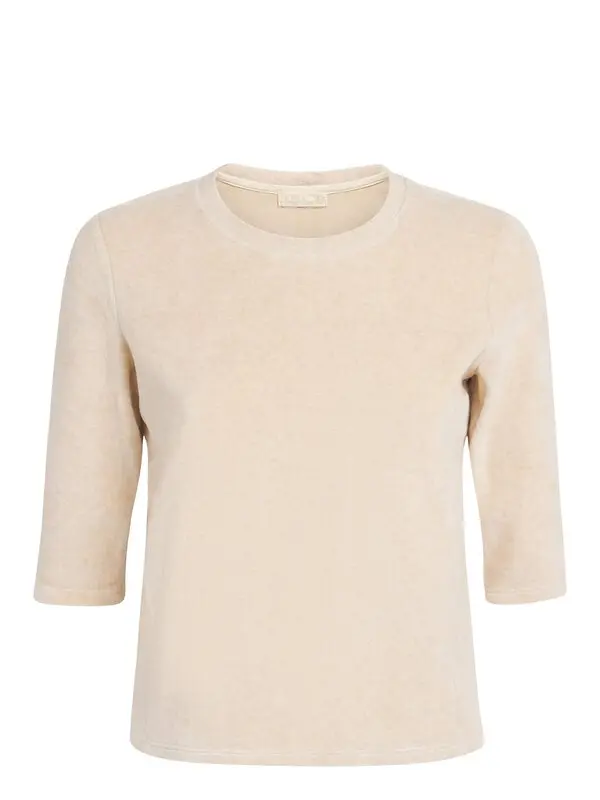 Suzie Kondi Cotton-blend Corfu T-shirt - Beige