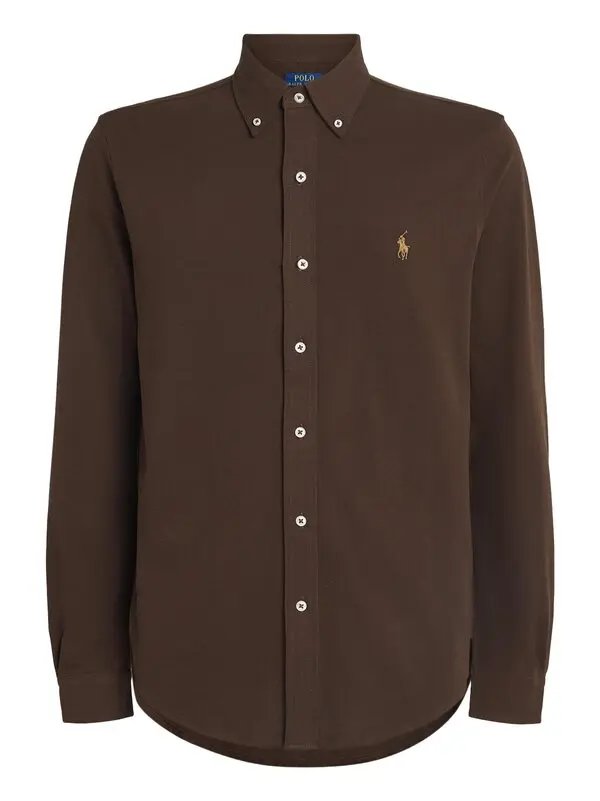 Polo Ralph Lauren Cotton Featherweight Mesh Shirt - Brown