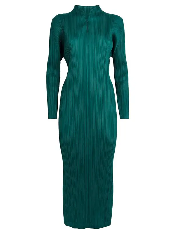 Issey Miyake Monthly Colors January Midi Dress - Green