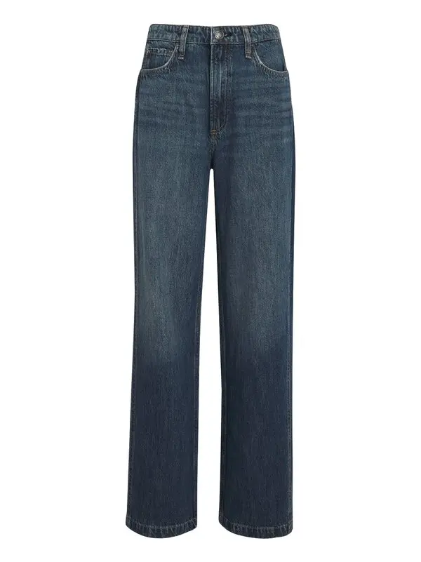 Rag & Bone Logan Mid-rise Wide-leg Jeans - Blue