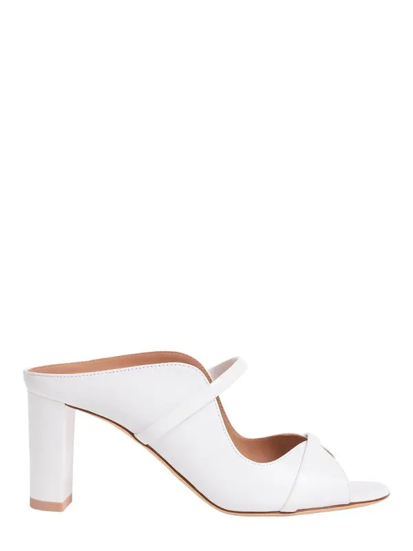 MALONE SOULIERS Leather Norah Heeled Sandals - White