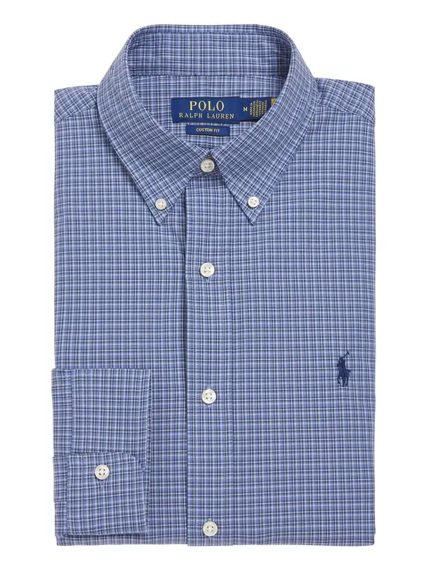 Polo Ralph Lauren Cotton Poplin Check Shirt - Blue