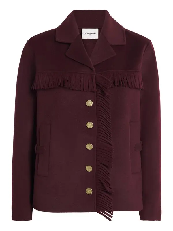 Claudie Pierlot Wool-blend Fringe Jacket - Brown