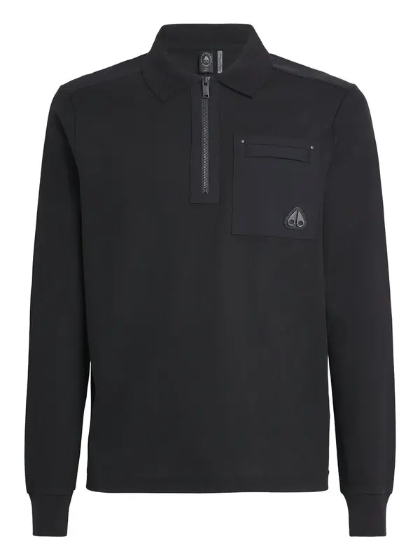 Moose Knuckles Cotton Dalon Polo Shirt - Black