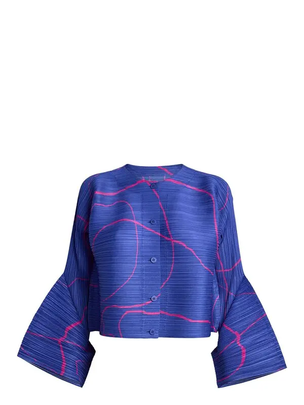 Issey Miyake Printed Pause Jacket - Blue