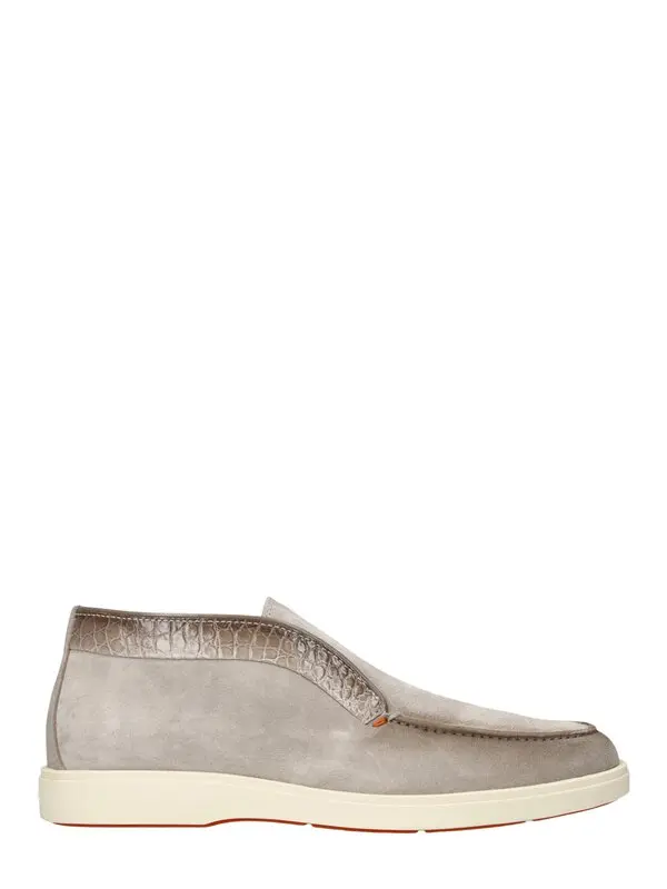 Santoni Suede Detroit Slip-on Sneakers - Grey