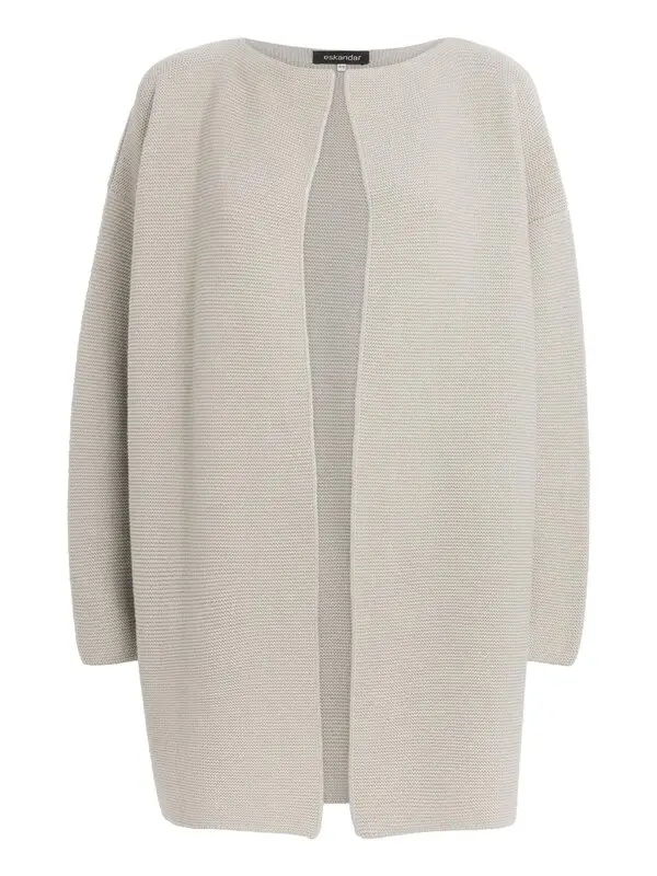 Eskandar Cashmere Open Cardigan - Grey