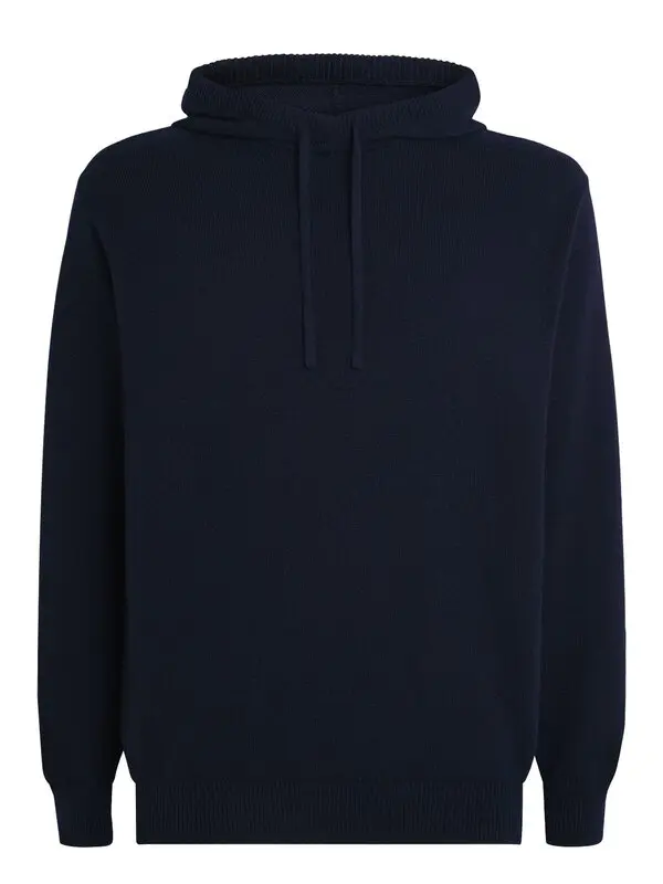 Harrods Hooded Cashmere Knitwear - Navy