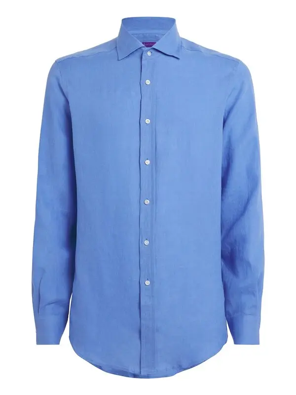 Ralph Lauren Purple Label Linen Shirt - Blue