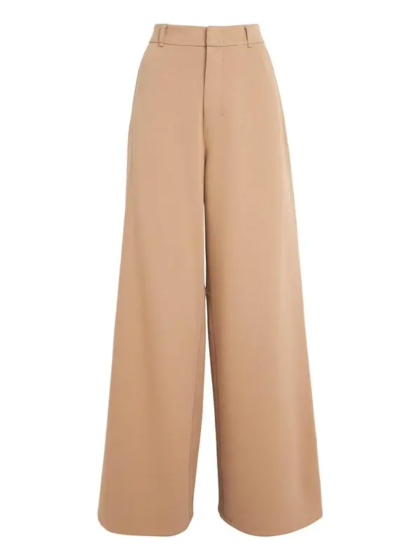 Max Mara Jersey Wide-leg Trousers - Beige