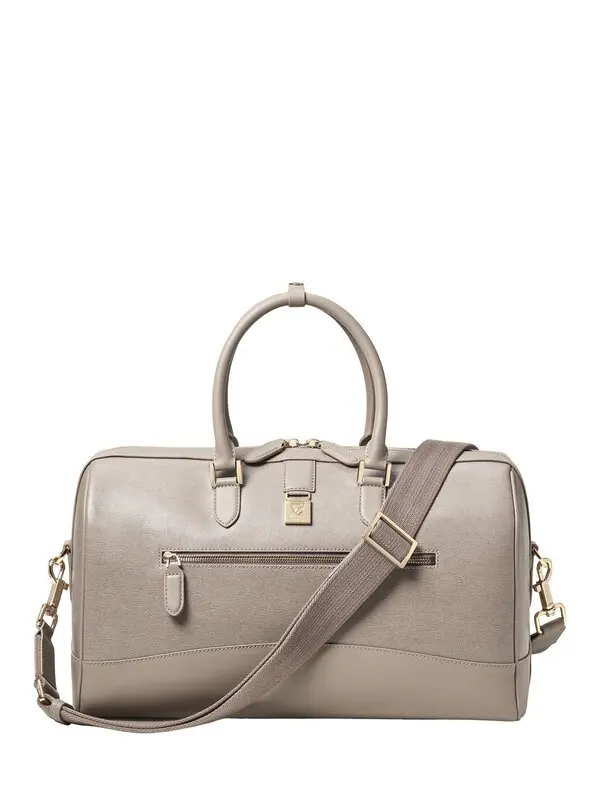 ASPINAL OF LONDON Leather Connaught Holdall - Neutral