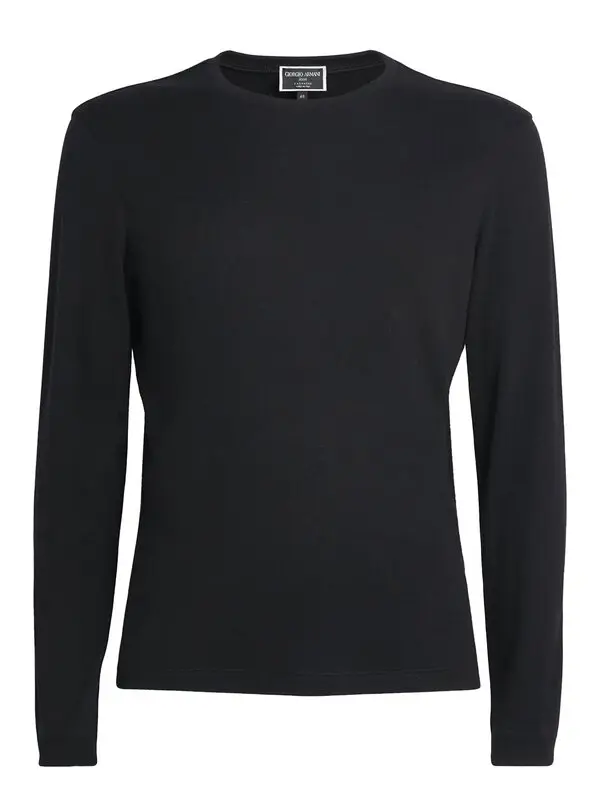 Giorgio Armani Cashmere Crew-neck Sweater - Black